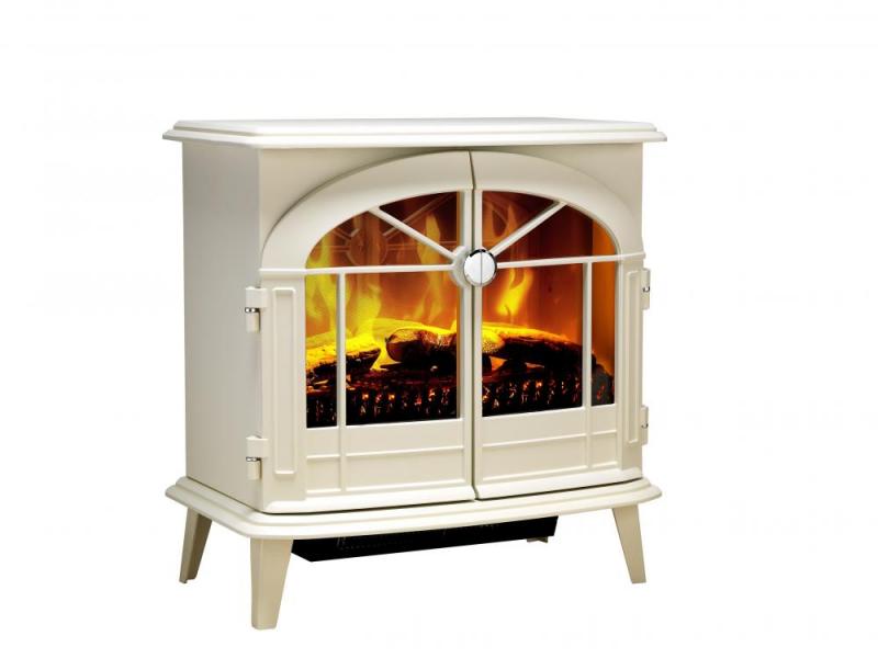 Dimplex Fullerton Cream/Leckford Black Electric Stoves | Quality Fireplaces