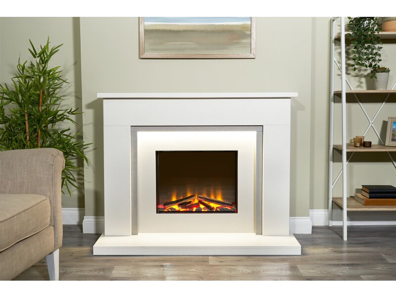 Belgrade 48″ Marble Fireplace with Inferno 500 SQ Inset Fire – China ...